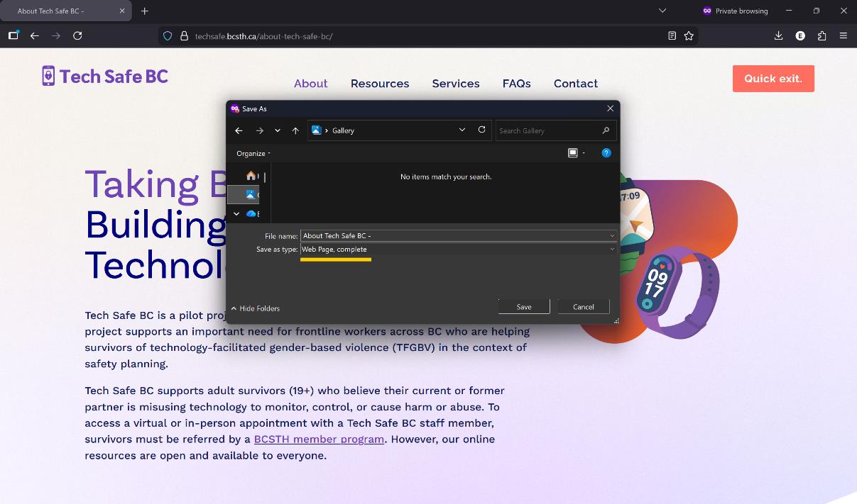 Preserving Websites as Digital Evidence - Tech Safe BC